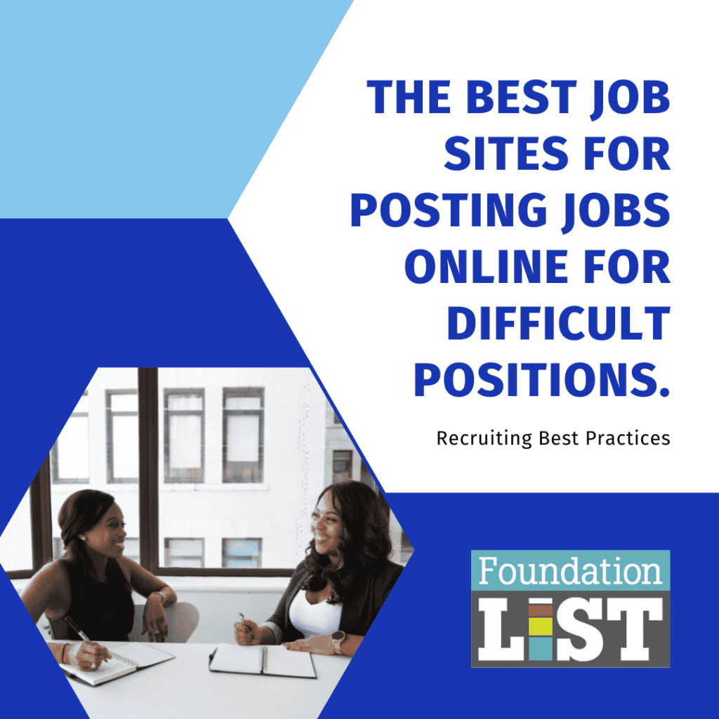 Nonprofit Jobs: Foundation List - National Nonprofit Job Board Network